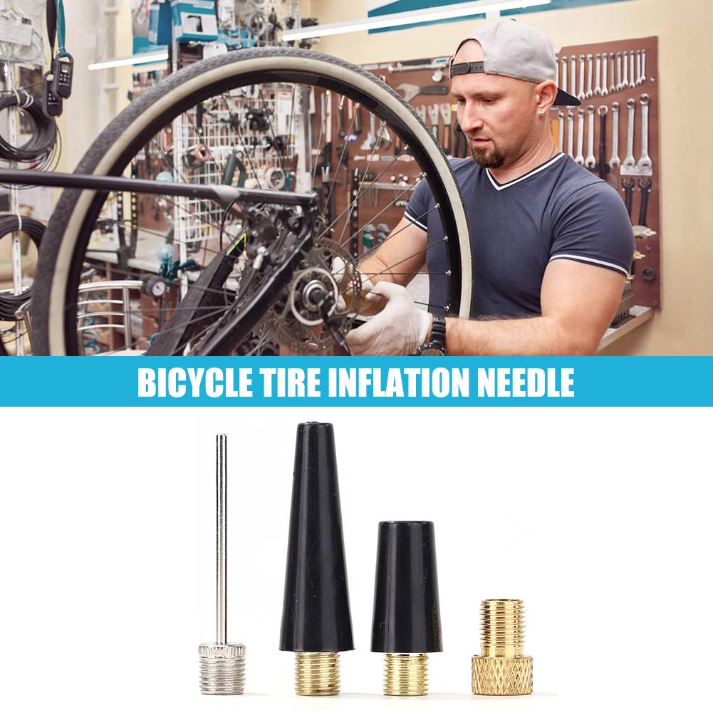 Buy 4pcs/set Ball Needle Nozzle Adapter Kit Bicycle Tire Inflate Pump ...