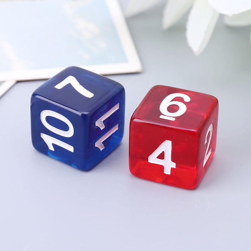 Buy New 2pcs Six Sided Polyhedral Dice Beads Numbers Square Edged for ...