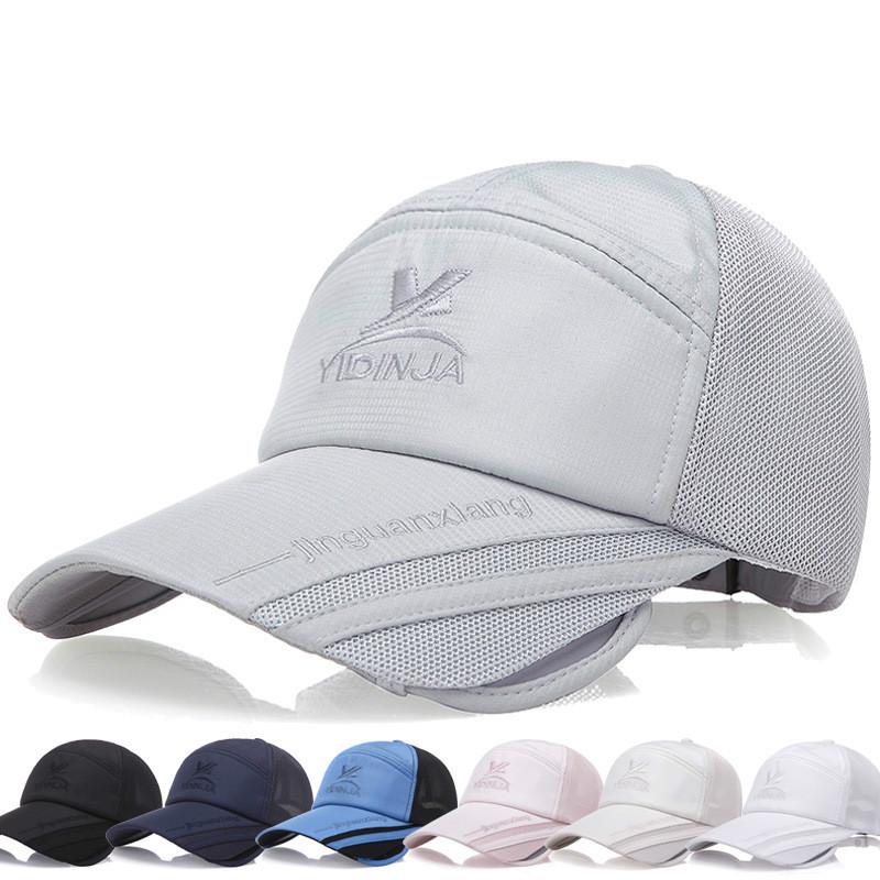 Buy Men's and Women's Summer Hats Retractable Sunhats Sunscreen Fishing ...