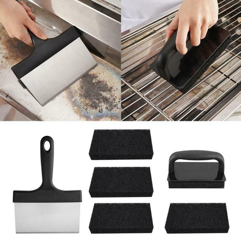 Buy 5pcs/set Food Scraper Barbecue Metal Grill Spatula Kitchen ...