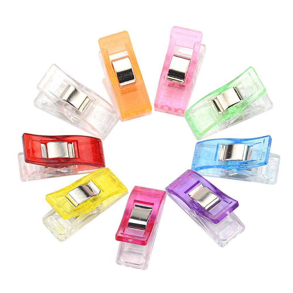 Buy 10Pcs Multicolor Plastic Clips Sewing Fixed Patchwork Sewing Clip ...