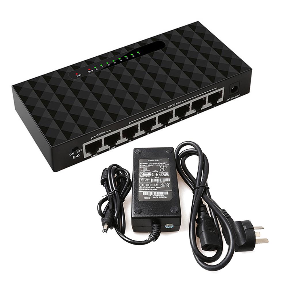 Buy 8-Port Poe Switch SPOE Network Power Supply 250 Meters 90w With 6 ...