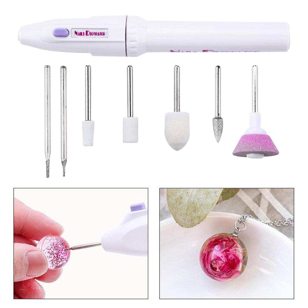 Buy Electric Rotary Tool Kit Epoxy Resin Jewelry Nail Drill Tools ...