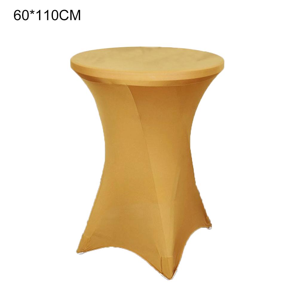 Buy Solid Color Round Fitted Bar Table Tablecloth Cocktail Stretch ...