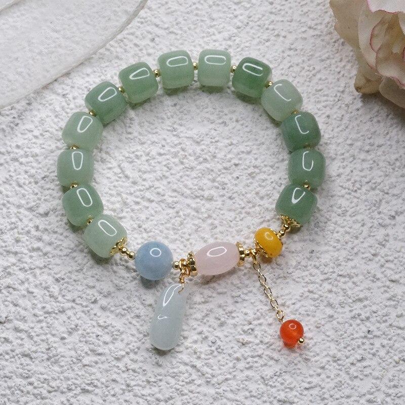 Kaufe Lock & Jade Kürbis Anhänger Rosa Kristall Natural Green Jades ...