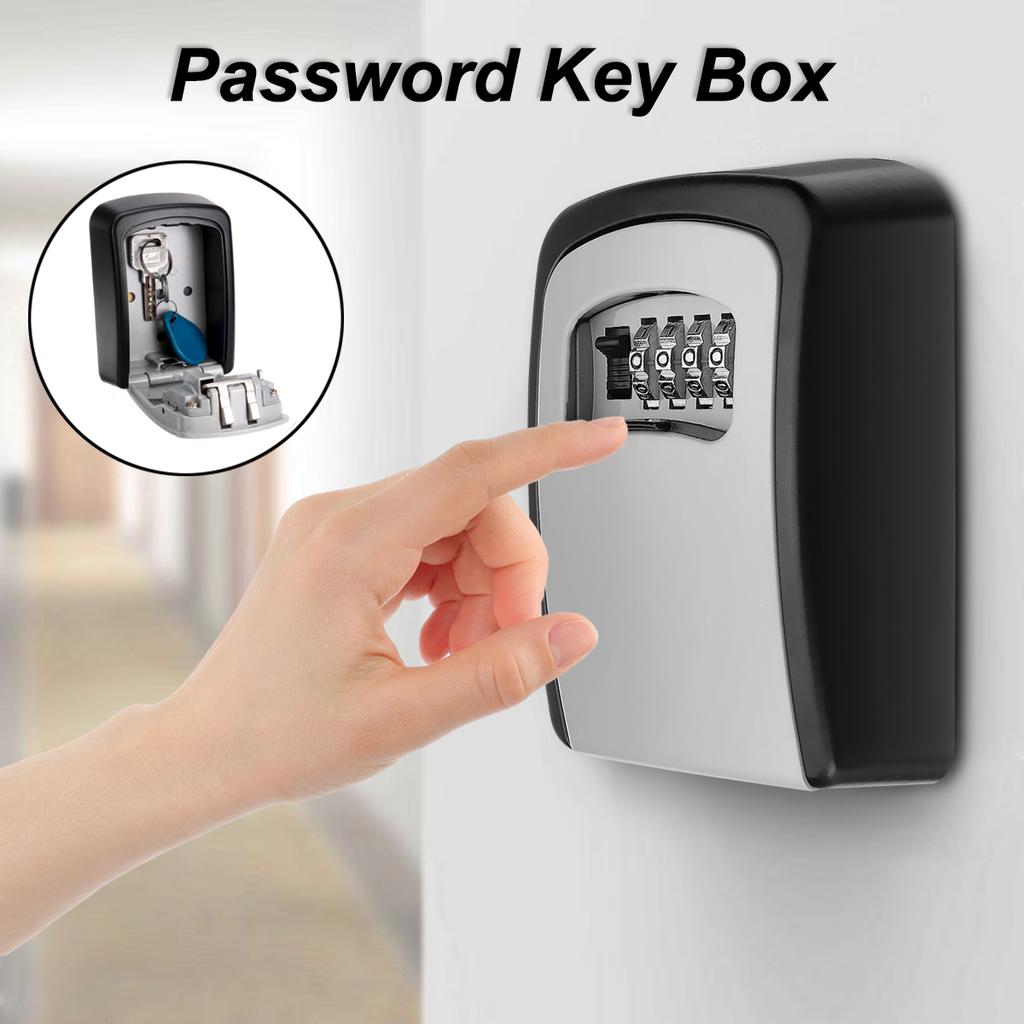 Buy 4 Digit Password Combination Key Box Wall Safety Security Lock Case ...