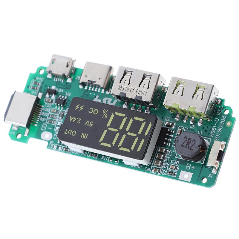 LED Dual USB Micro Type-C Mobile Power Charging Board USB Circuit ...