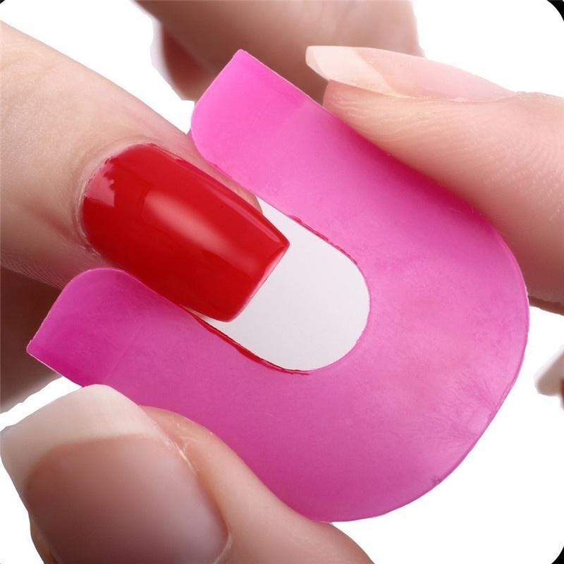 Buy 10size/Set Manicure Finger Nail Polish Shield Protector Tool Nail ...