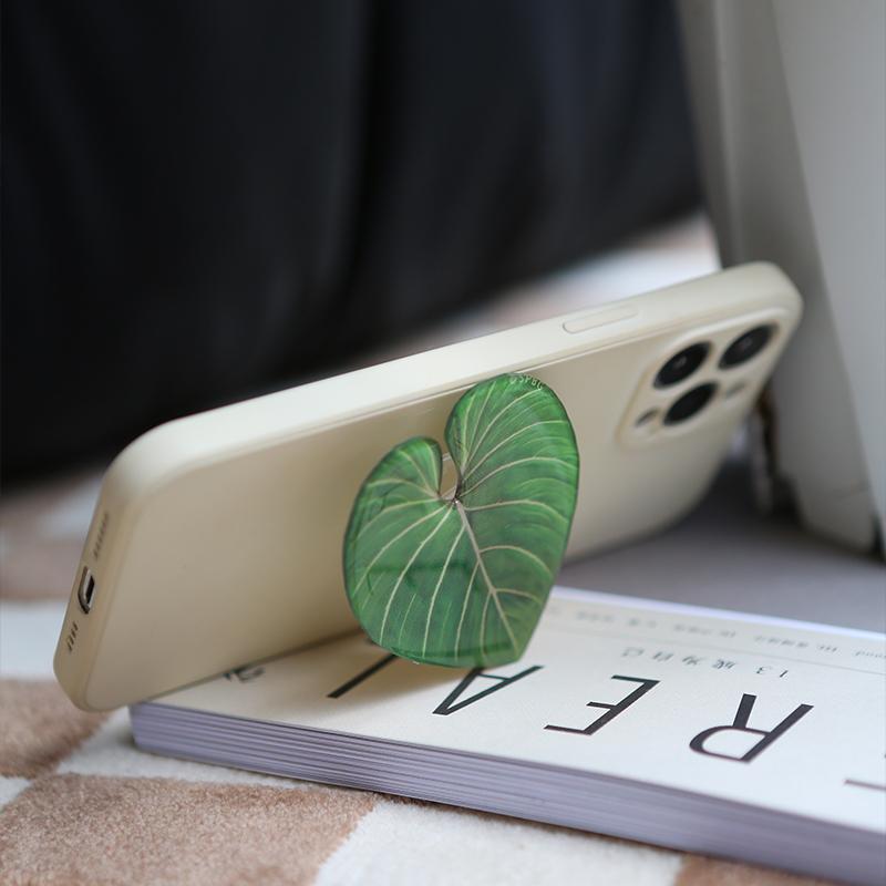 Buy Luxury Glossy Popular Simulation Leaves Expandable Mobile Phone ...