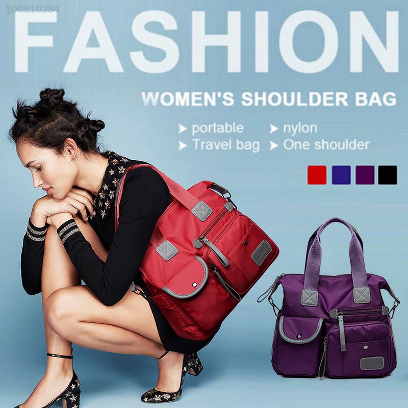 Buy Women's Multi-pockets Shoulder Bag Portable Outdoor Travel Zipper ...