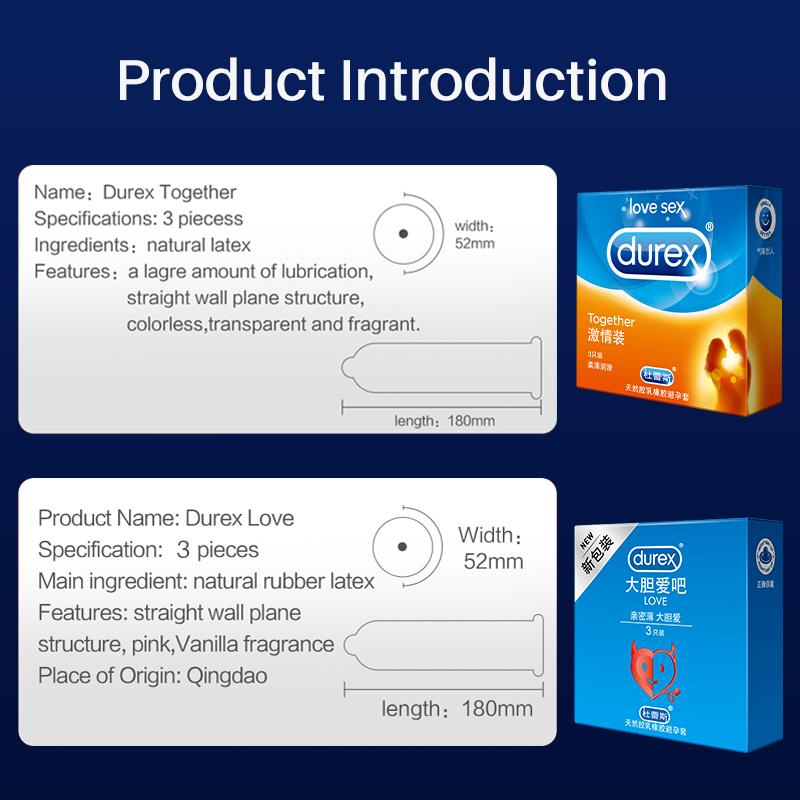 Buy Durex Condoms 3pcs Natural Rubber Latex Condom 6 Types Try Out at ...