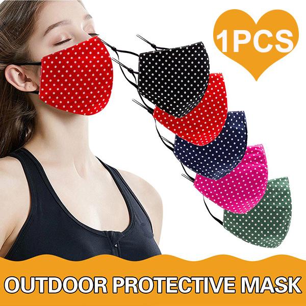 New Style Printed Stripe Personalized Mask Two-layer Cotton Mask Dust ...