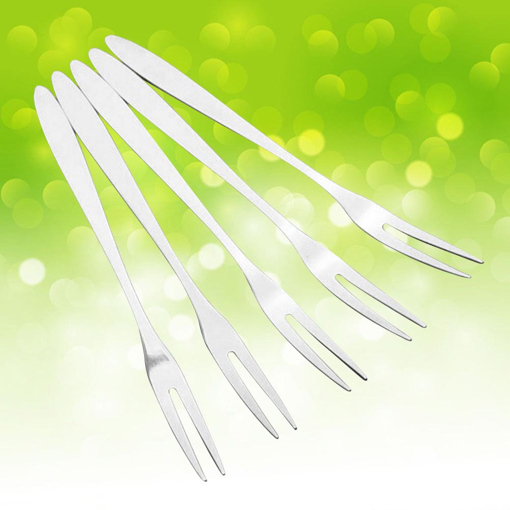 Buy Durable Fruit Food Fork Set Stainless Steel Forks Western Two Prong ...