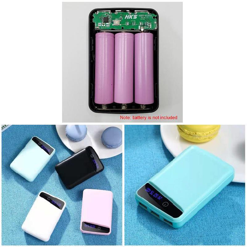 Buy Box Pcs Cover 3 Ports DIY Power Battery Bank 18650 Charger 3 USB ...