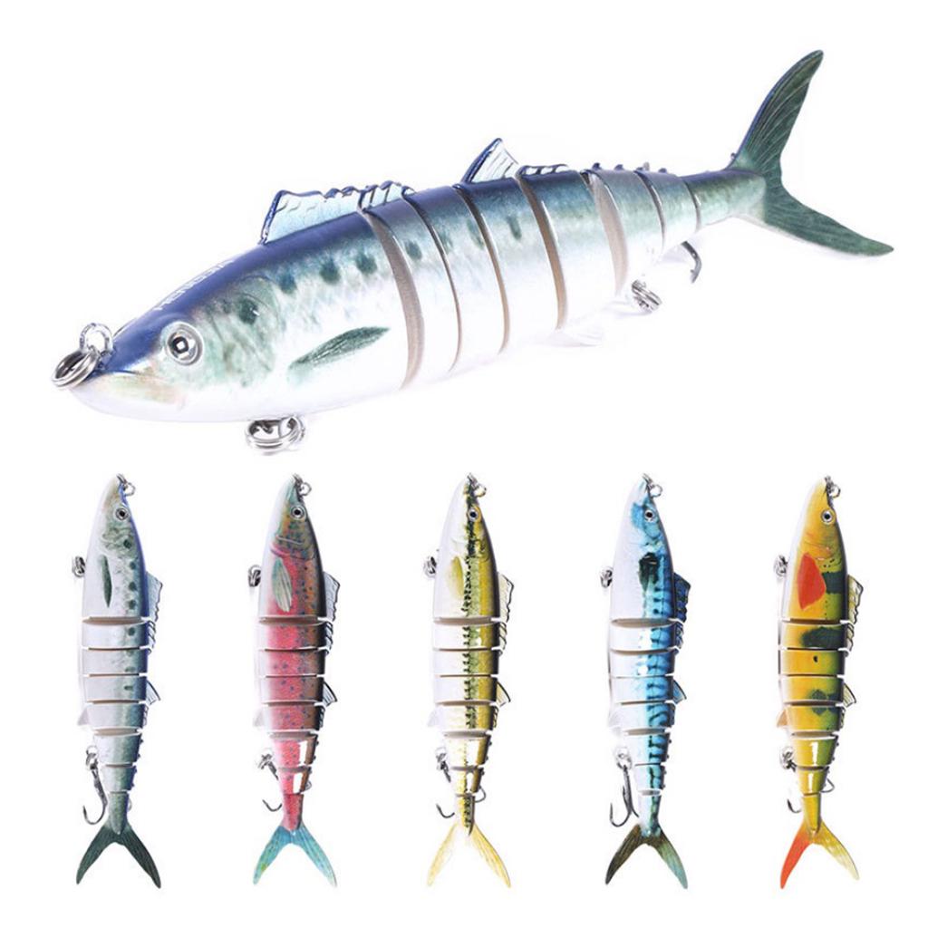 Buy 8 Segment Multi Jointed Fishing Lure Bionic Bait Eel Swimbait Blue ...
