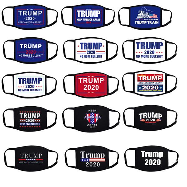 Trump Keep America Great Printed Mouth Mask Solid Black Cotton Mouth ...