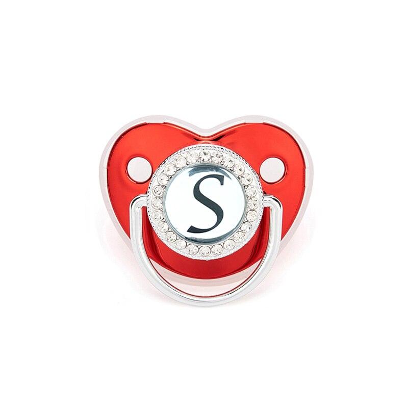 Buy Name Initial Letters Baby Pacifier Newborn Silicone Pacifier With ...