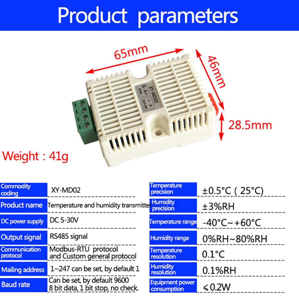Buy Temperature Transmitter RS485 Serial Communication Temperature ...