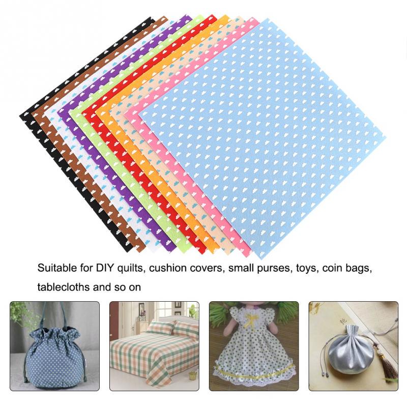 10Pcs Cloud Pattern Handcraft Non-woven Fabric Craft Square Sheet DIY ...
