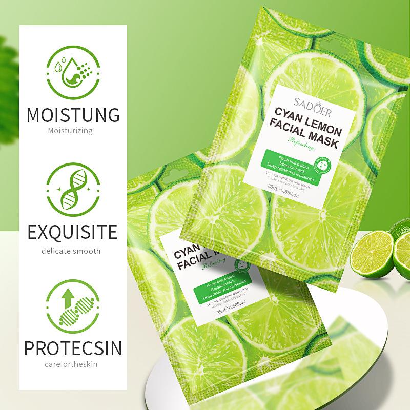 Buy 6pcs Natural Fruit Plant Facial Mask Moisturizing Oil-Control ...