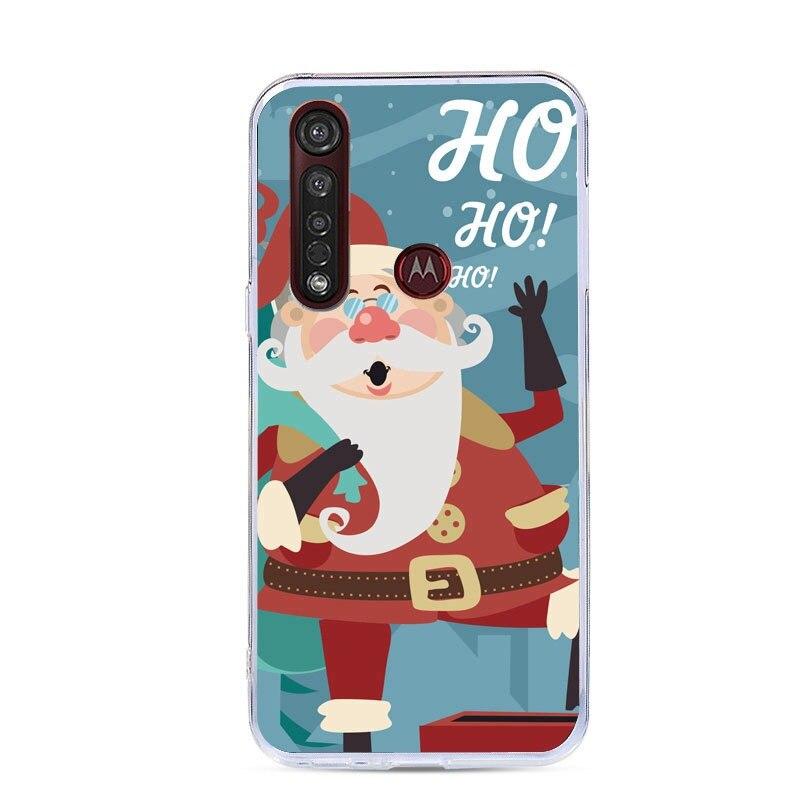 Cartoon Christmas Phone Case For Motorola One Fusion Santa Claus Soft ...