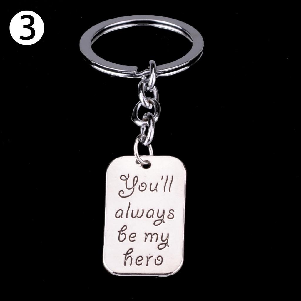Buy Family Little Boy Girl My Hero Dad Daddy Daughter Son Keyrings Key ...