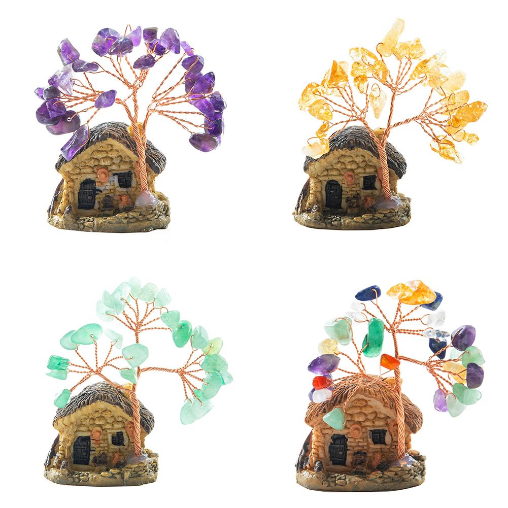 Buy Mini Crystal Money Tree Gemstone Quartz Good Luck Feng Shui Bonsai ...