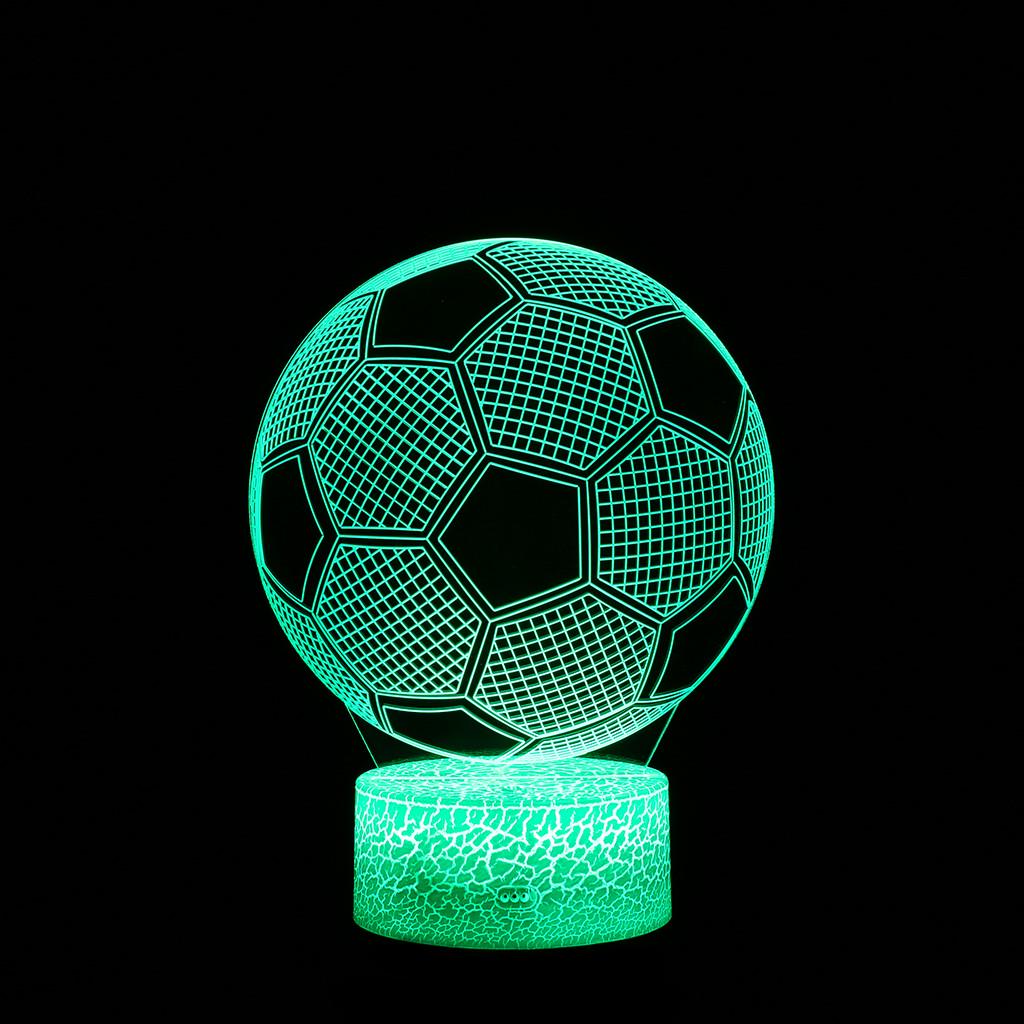 Buy [ZW] Football LED 3D Illuminated Lamp Optical Desk Night Light With ...