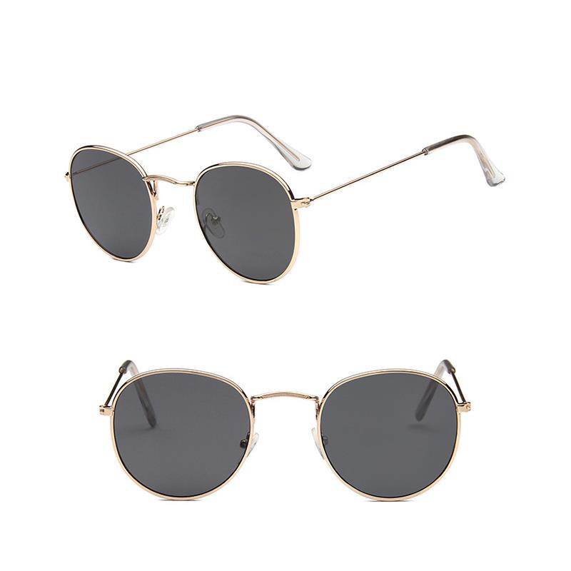 Buy New For Women Fashion Round Frame Trend Colorful Reflective Shade ...