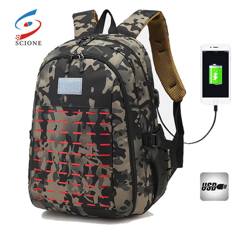 SCIONE Bags Casual Camouflage Men's Bag Oxford Backpack Student Travel ...