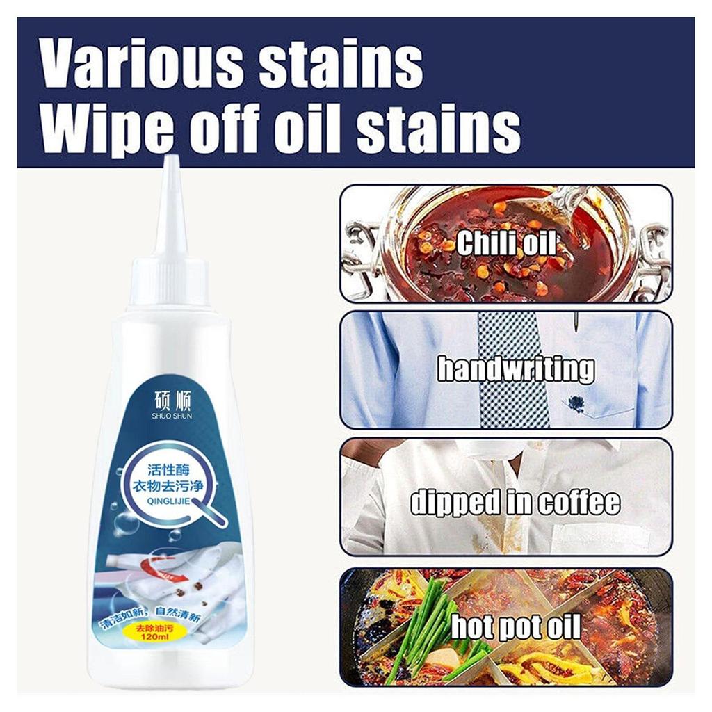 Stain Remover Garment Stubborn Stain Cleaner Oil Remover N 120ML ew ...
