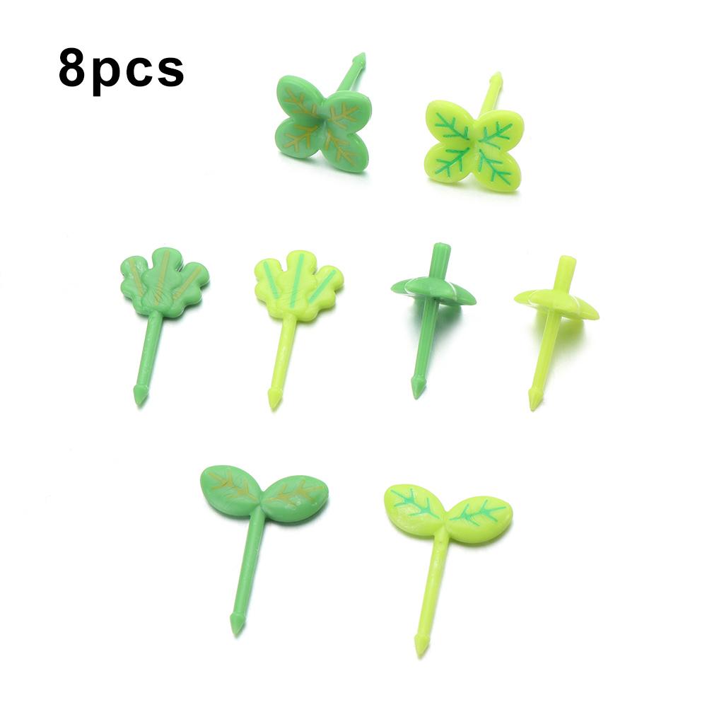 Fruit Fork Toothpick Leaves Plastic Decoration Lunch Box Bento ...