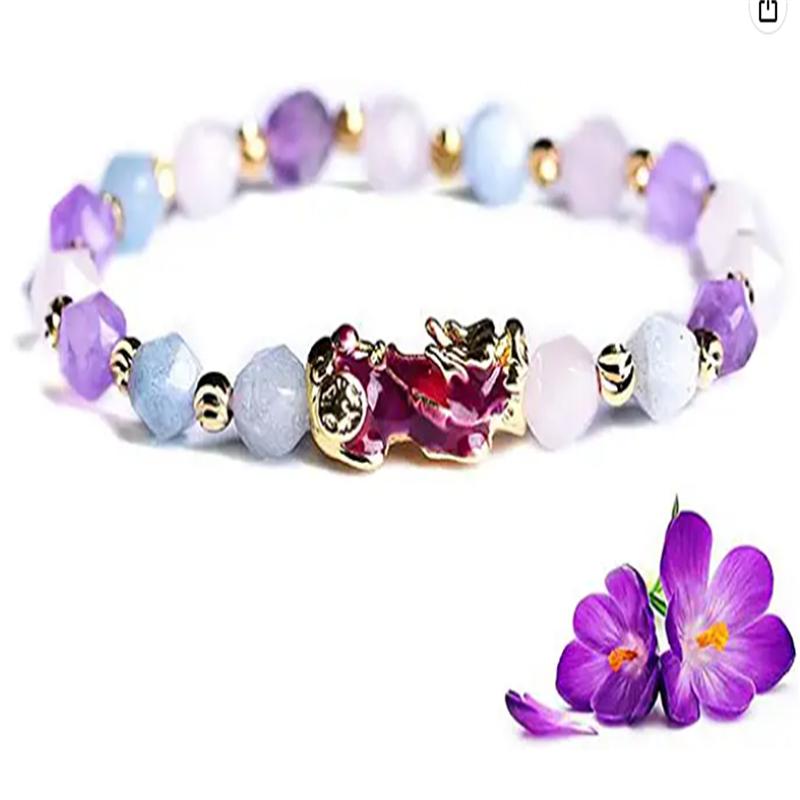 Buy Feng Shui Wealth Bracelet Color Change Pixiu/Pi Yao Multi-Crystal ...