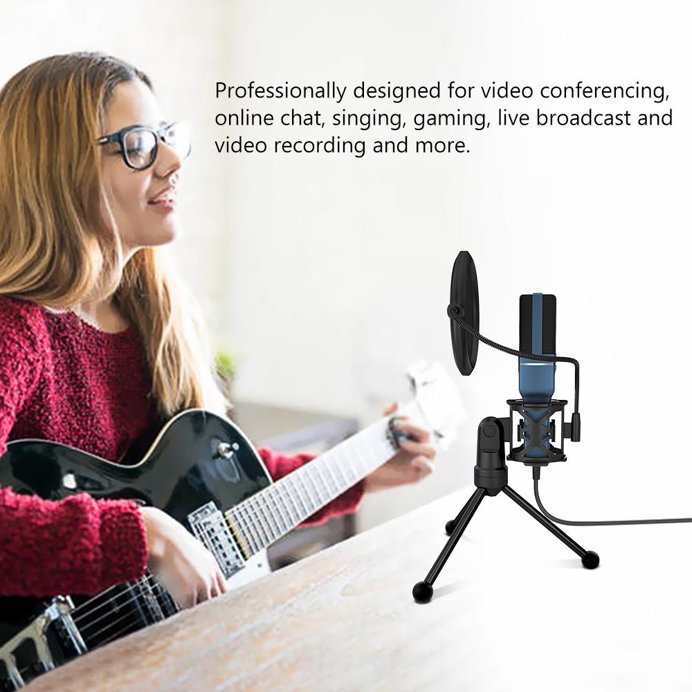 Buy Yanmai SF-777 Desktop USB Microphone Condenser Microphone with ...