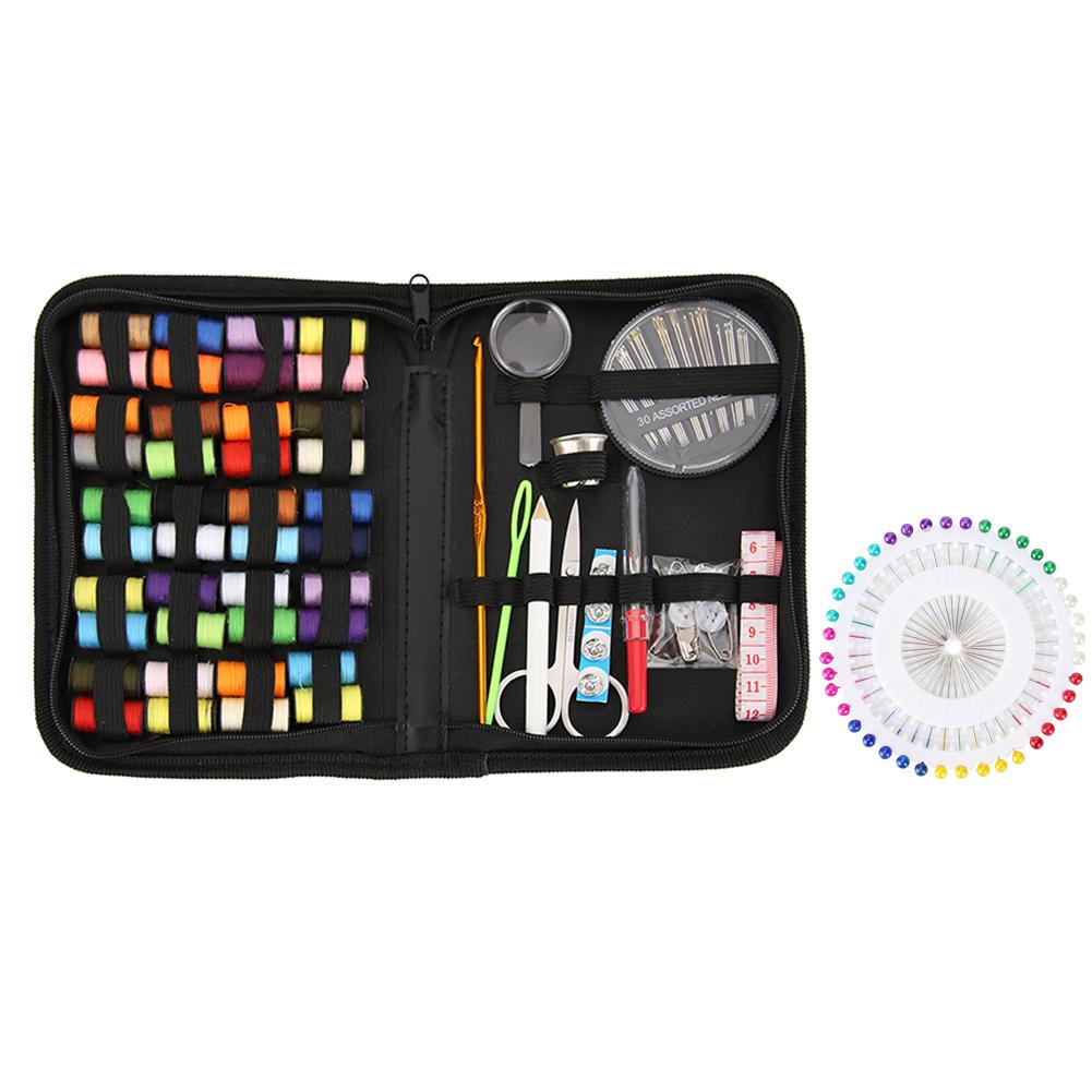 Buy 128pcs/set Portable Travel Sewing Box Knitting Needles Tool ...