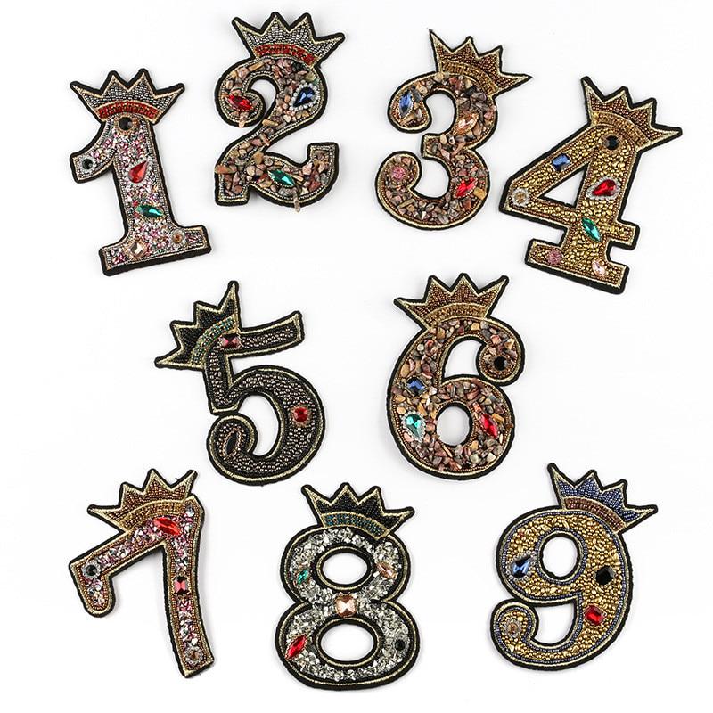Buy Number 3D Embroidered Sew On Badge IRON On Patch For Clothes Bag ...