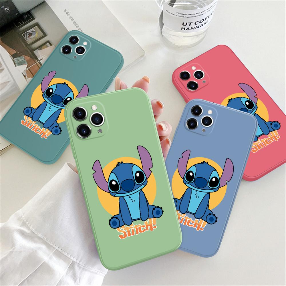 Cheap Cartoon Stitch Soft Square Edge Silicone Full Camera Protect Case ...