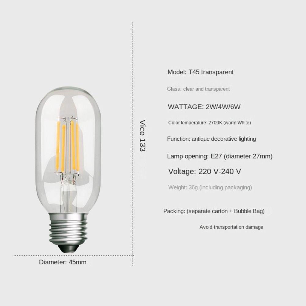 Filament Vintage Retro Bulb 4W Edison Lamp Hot Filament Ball Light ...