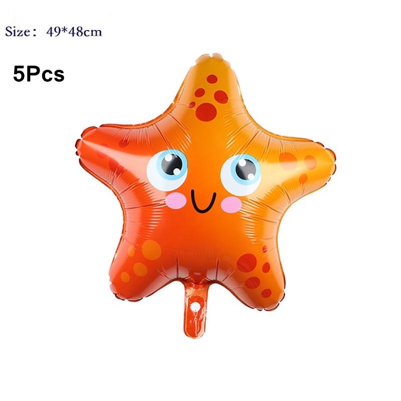 Buy Puffer Fish Shark Starfish Foil Helium Balloons Marine Life Globos ...