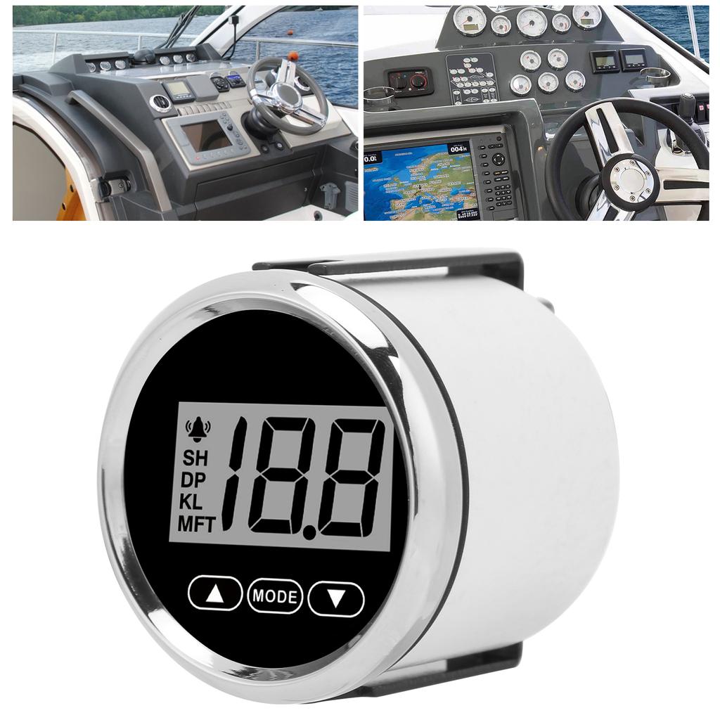 Buy 52mm/2in Marine Depth Gauge Rang 100m/110yd White Backlight ...