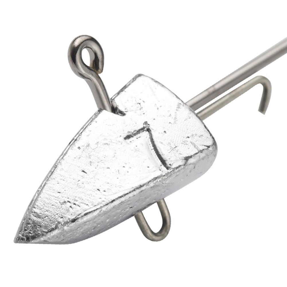 Buy 8pcs Triangle Head Hooks Jig Bait Barbed Hooks for Soft Lure ...