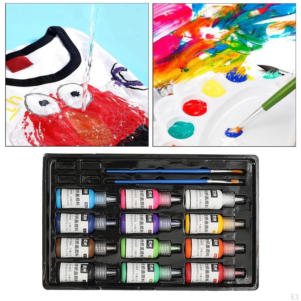 Buy 12 Colors Acrylic 18g Tubes Artist Draw Painting Rainbow Pigment at ...