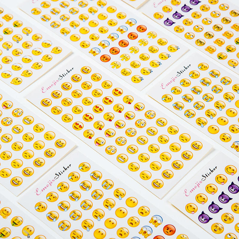 For Phone Emoji Face Stickers A group of 12sheets/Pack of popular ...