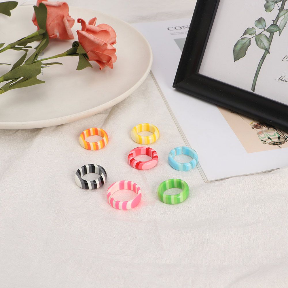 Satın alın Round Exquisite For Women Sweet Acrylic Candy Color Resin ...