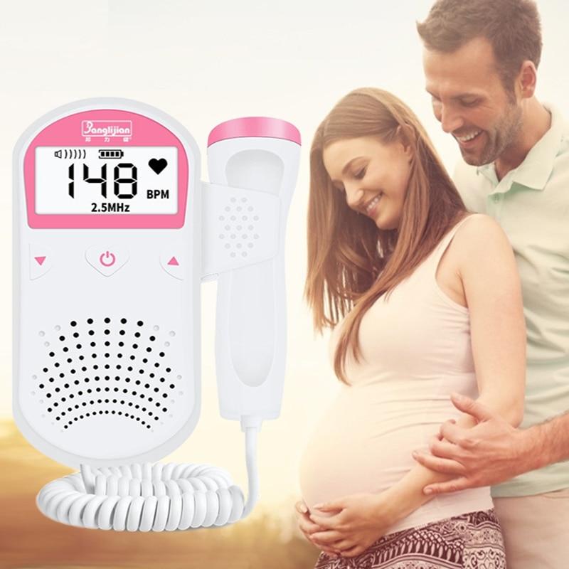 Buy Household Doppler Fetal Portable Pregnant Baby Heart Rate Monitor 2 ...