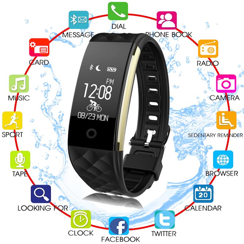 Buy Sport S2 Smart Bracelet Band Bluetooth 4.0 Monitor Waterproof Smart ...
