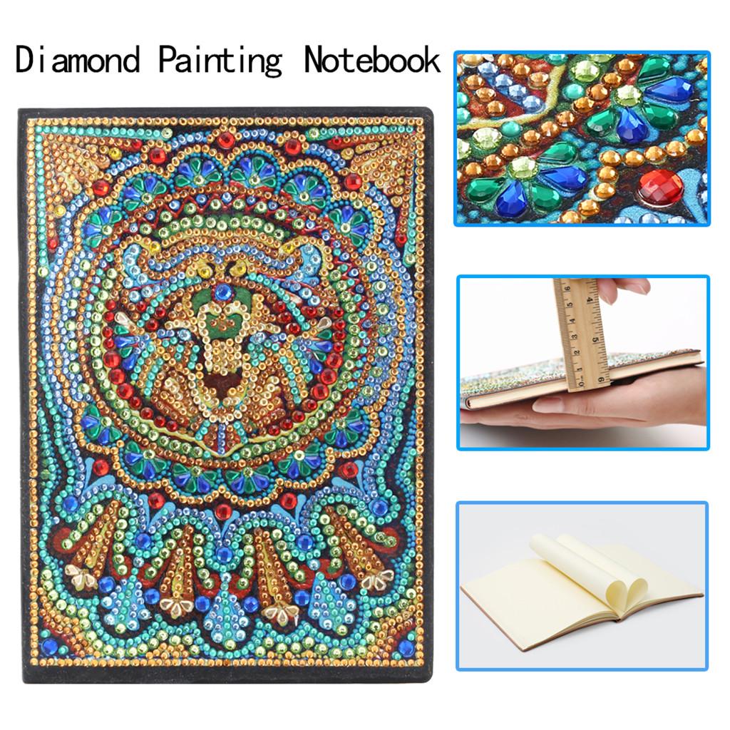 Buy Creative Diamonds Painting Notebook A5 DIY Diamonds Art Cover Diary ...