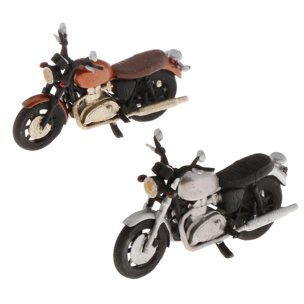 1/64 Figures Diorama Street Scene Model Retro Motorcycle Decor Golden ...