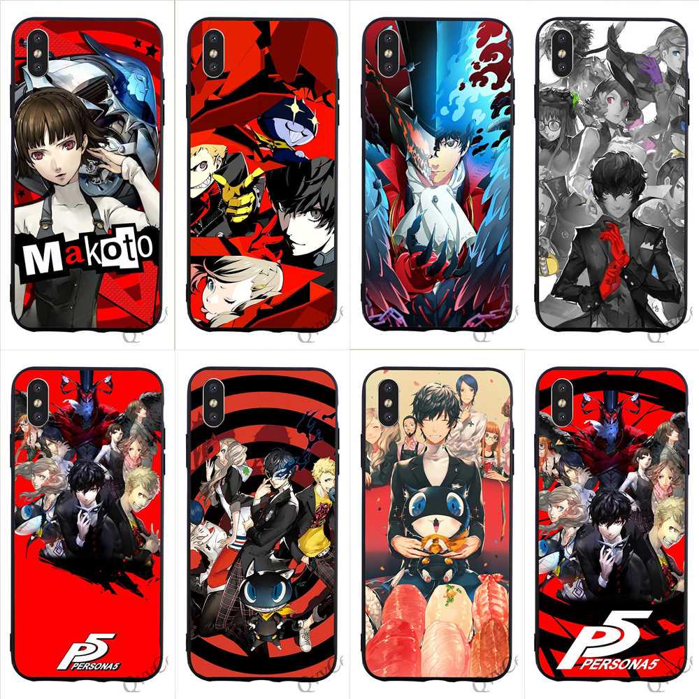 Buy Persona 5 P5 Soft Phone Case for Huawei P8 Lite 2017 P9 P10 P20 P30 ...