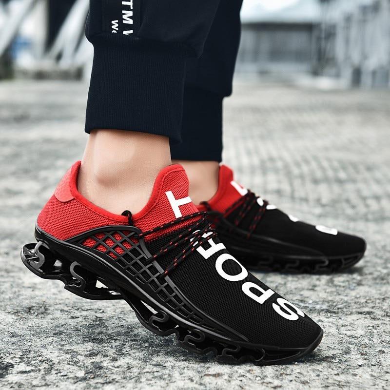 Letter Sneakers Breathable Running Shoes for Men Outdoor Train Fitness ...